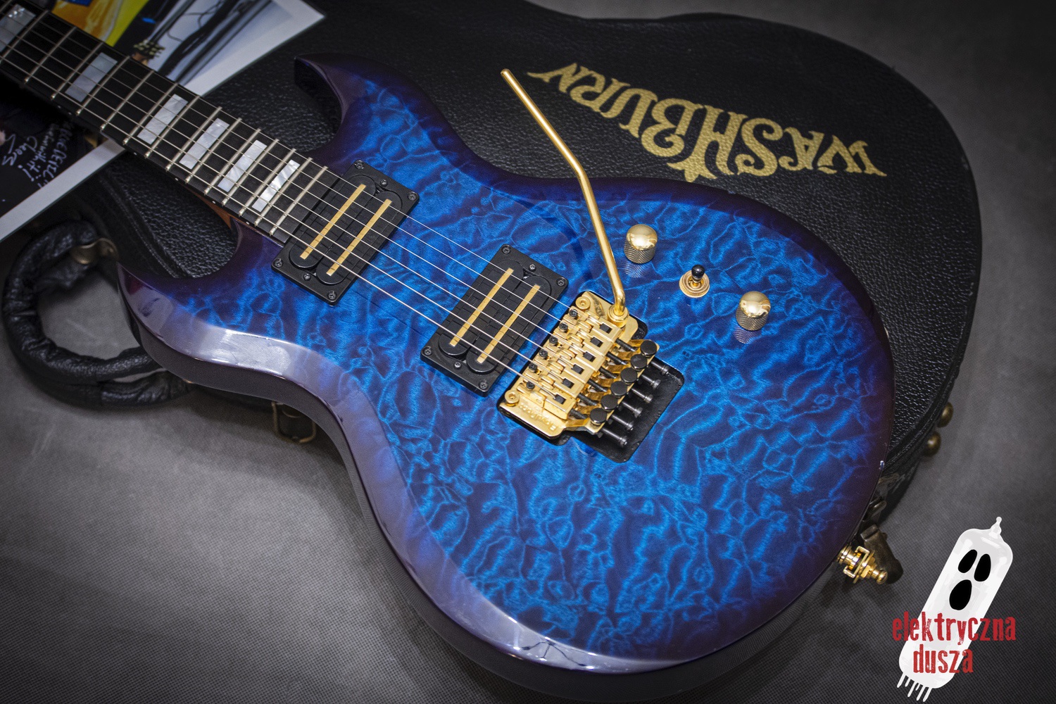 Washburn Custom Shop Scott Ian Trans Blue Quilt - Elektryczna ...